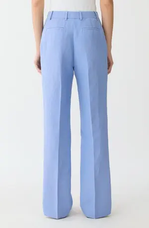 Lafayette 148 New York Gates Silk & Linen Straight-leg Pants