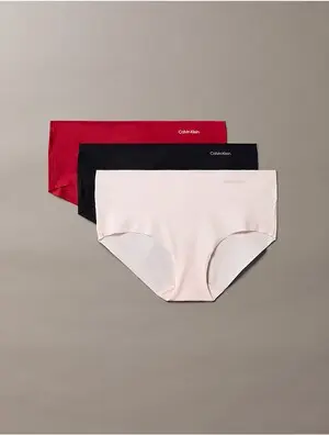 Calvin Klein Invisibles 3-pack Hipster - Red Stamp / Nymph Thigh / Black