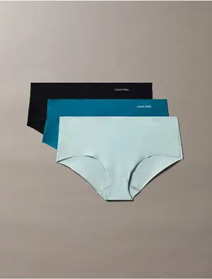Calvin Klein Invisibles 3-pack Hipster - Teal Marine/cloud Blue/black
