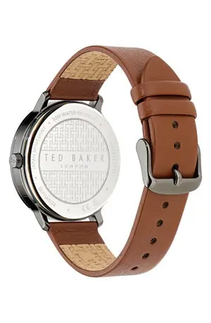 Ted Baker London Haarvin Leather Strap Watch