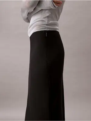 Calvin Klein Matte Satin Midi Skirt