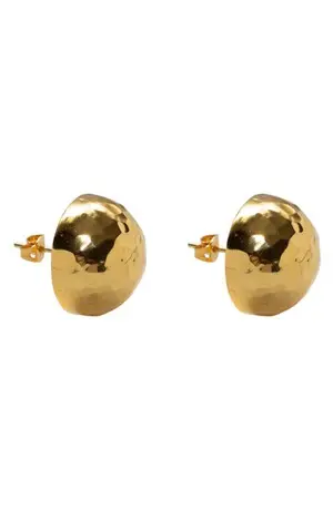 ARGENTO VIVO Hammered Button Stud Earrings