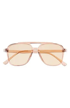 Bp. Oversized Aviator Sunglasses - Crystal Nude