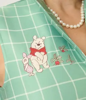 Unique Vintage 1950s Edith Swing Dress - Mint Plaid