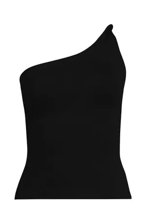 LANDS' END One Shoulder Top - Black