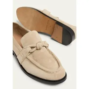 Bottega Veneta Astaire Knot Suede Loafers - Dkbrwn
