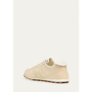 Jacquemus Les Tennis Croc-embossed Suede Sneakers - Ivory