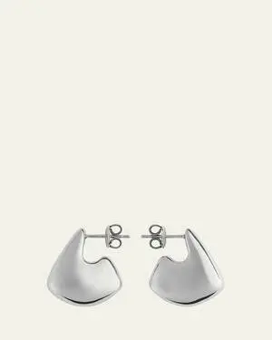 Bottega Veneta Mini Fin Earrings Argento