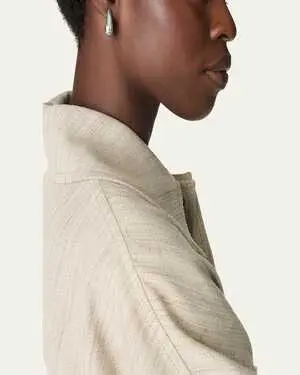 Bottega Veneta Mini Fin Earrings - Silver
