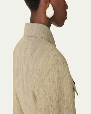 Bottega Veneta Fin Ceramic Earrings - Chalk