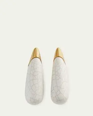 Bottega Veneta Fin Ceramic Earrings - Chalk
