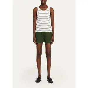 Vince Stripe Scoop-neck Tank Top - Herb Combo
