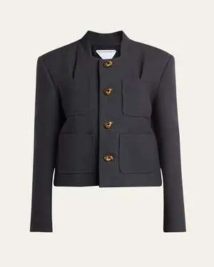 Bottega Veneta Knot-button Light Structured Cotton Jacket
