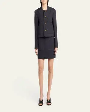 Bottega Veneta Knot-button Light Structured Cotton Jacket