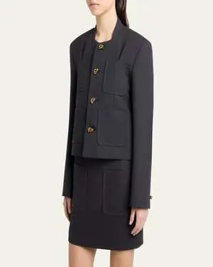Bottega Veneta Knot-button Light Structured Cotton Jacket