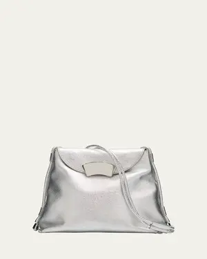 3.1 Phillip Lim Id Petite Soft Metallic Leather Shoulder Bag