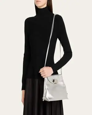 3.1 Phillip Lim Id Petite Soft Metallic Leather Shoulder Bag