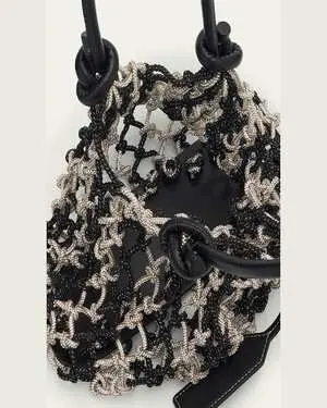 3.1 Phillip Lim Crystal Macrame Mini Sac Top-handle Bag