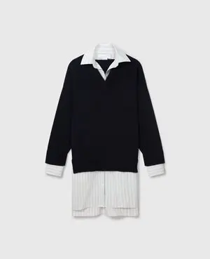 Stella McCartney Hybrid Shirt And Sweater Dress