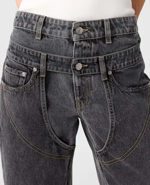 Stella McCartney Double Waistband Chap Jeans