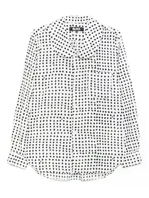 Women's Black White Polka Dot Shirts