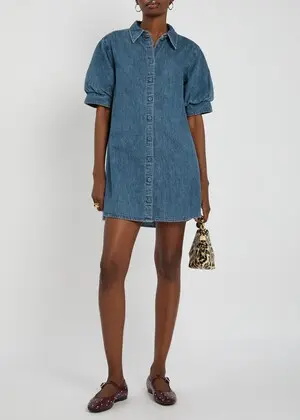 FRAME The Play Denim Mini Dress