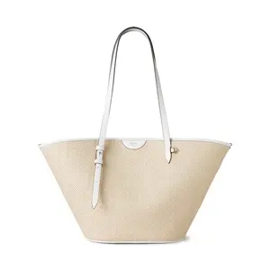 Mulberry Basket Tote White Raffia