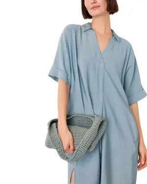 Whistles Melanie Shirt Dress - Pale Blue