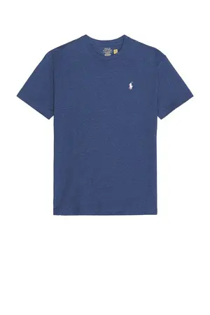 Ralph Lauren Crewneck T-shirt In Blue - Derby Blue Heather
