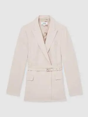 REISS Darcie Single-breasted Belted Jacket