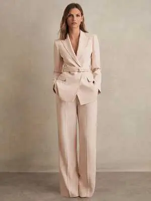 REISS Darcie Single-breasted Belted Jacket