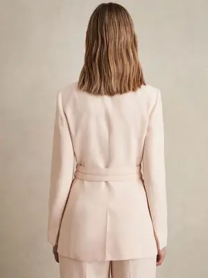 REISS Darcie Single-breasted Belted Jacket