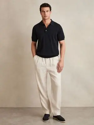 REISS Asher Polo Shirt - Navy