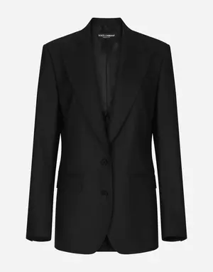 Dolce & Gabbana Single-breasted Woolen Jacket - Black