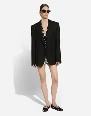 Dolce & Gabbana Single-breasted Woolen Jacket - Black