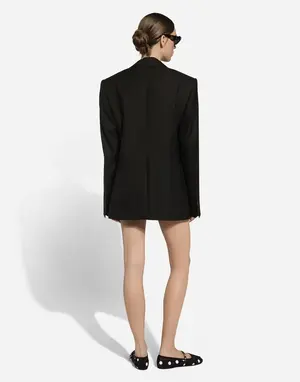 Dolce & Gabbana Single-breasted Woolen Jacket - Black