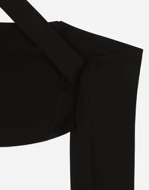 Dolce & Gabbana Viscose Top With Sleeve Detail - Black