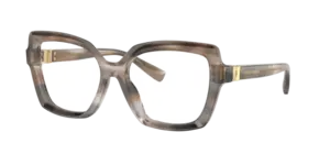 Dolce & Gabbana Butterfly Eyeglasses - Striped Grey
