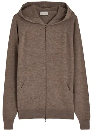 John Smedley Ribbed Sweatshirts Hoodies For Men