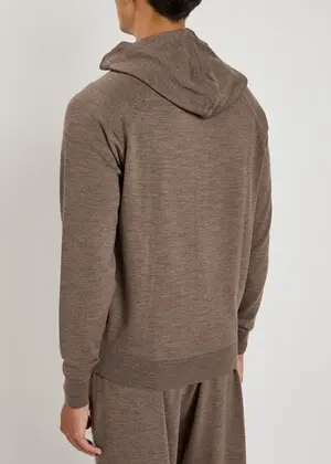 John Smedley Hooded Wool Sweatshirt
