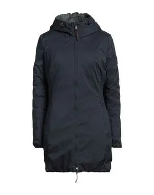 DEKKER Solid Color Long Sleeve Parka Blue