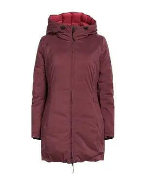 DEKKER Solid Color Long Sleeve Parka Red