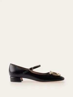 FERRAGAMO Maxi Gancini Mary Jane - Black
