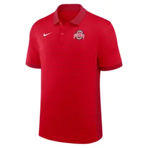 Nike Ohio State Sideline Victory Stripe Dri-fit College Polo - Red