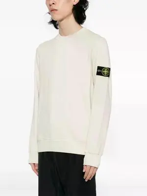 Stone Island Badge Garment Dyed Sweatshirt