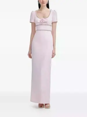 SELF-PORTRAIT Crystal-embellished Dress - Pink