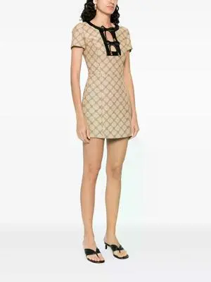 Elisabetta Franchi Monogram Jacquard Mini Dress