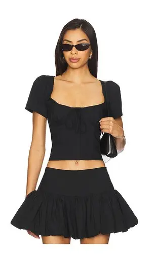 CAMILA COELHO Cari Top - Black