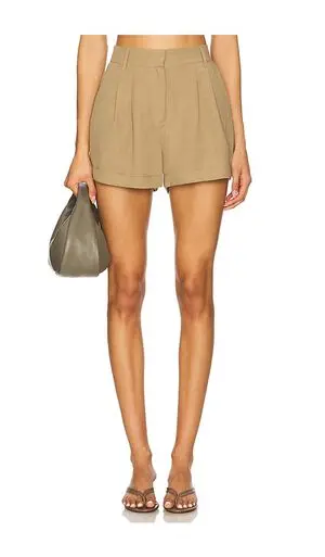 Heartloom Taye Pleated Linen Blend Shorts
