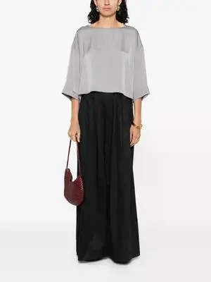 MOUTAKI Cotton Trousers - Black